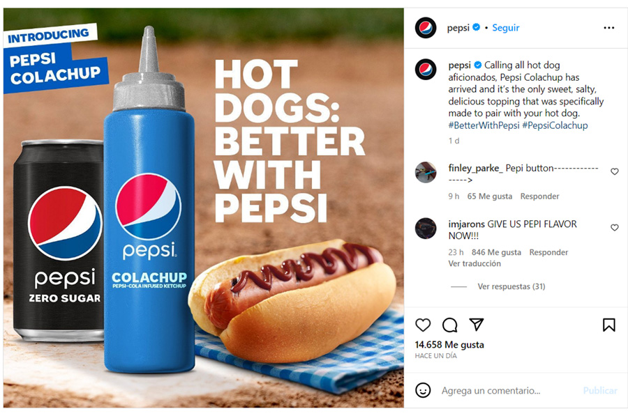 Pepsi lanza Colachup, el condimento que combina el sabor de la gaseosa ...